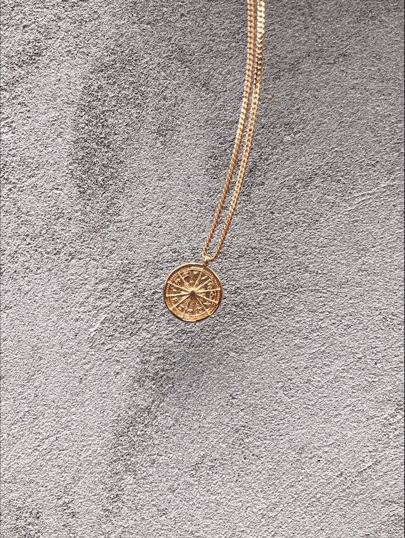 Zodiac Wheel Coin Necklace, Zodiac Sign Necklace, Astrology Jewelry ...