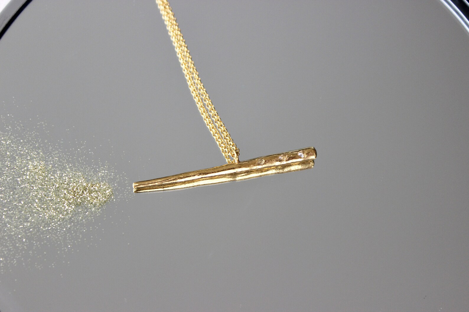24K Goldplated Magic Wand Pendant Necklace: Whimsical Charm - Etsy