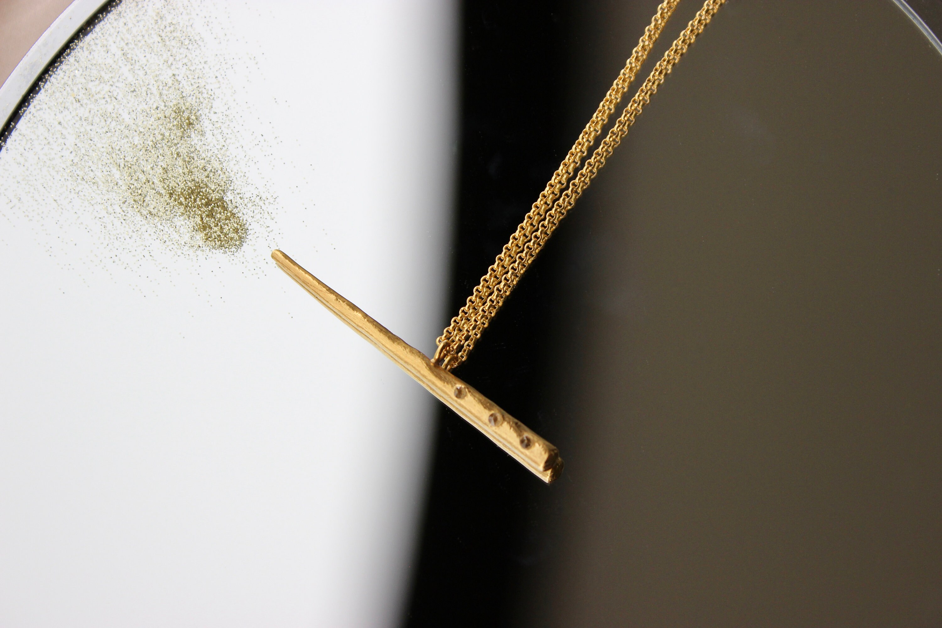24K Goldplated Magic Wand Pendant Necklace: Whimsical Charm - Etsy