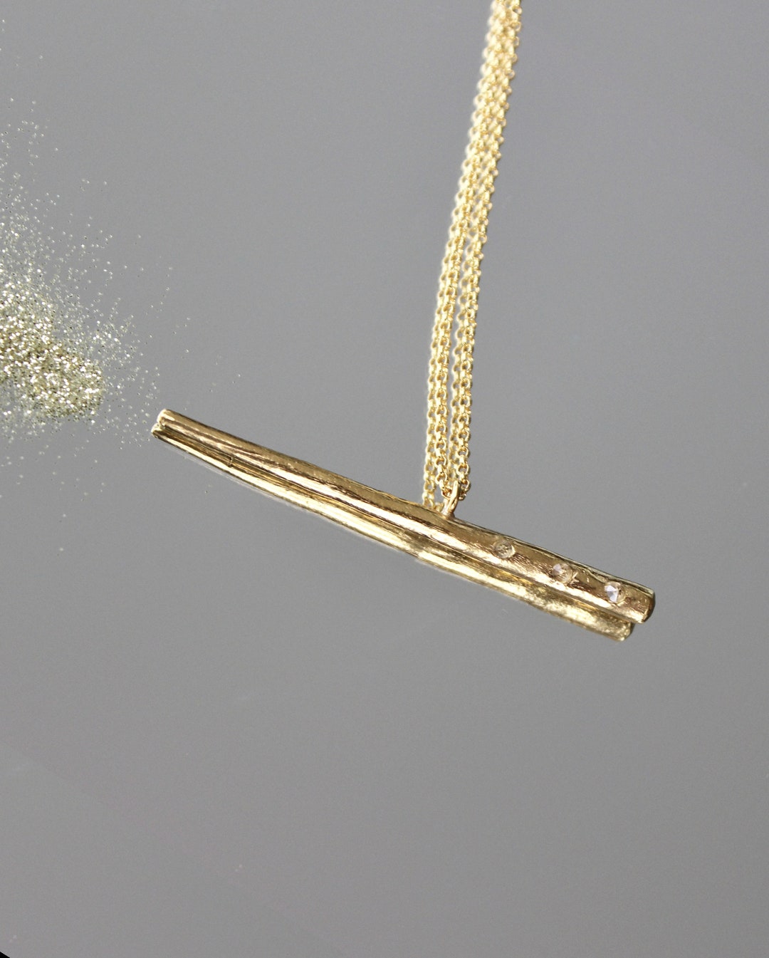 24K Goldplated Magic Wand Pendant Necklace: Whimsical Charm - Etsy
