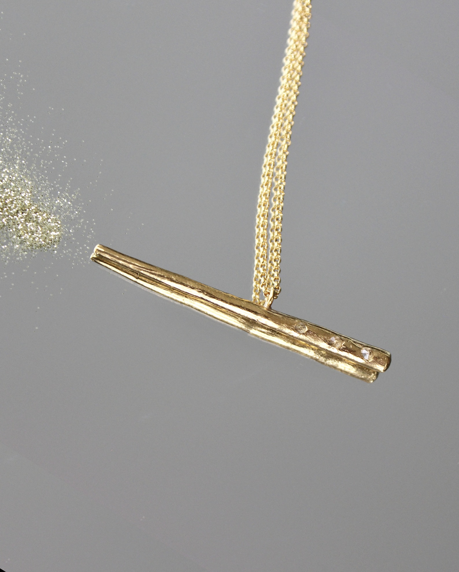24K Goldplated Magic Wand Pendant Necklace: Whimsical Charm - Etsy