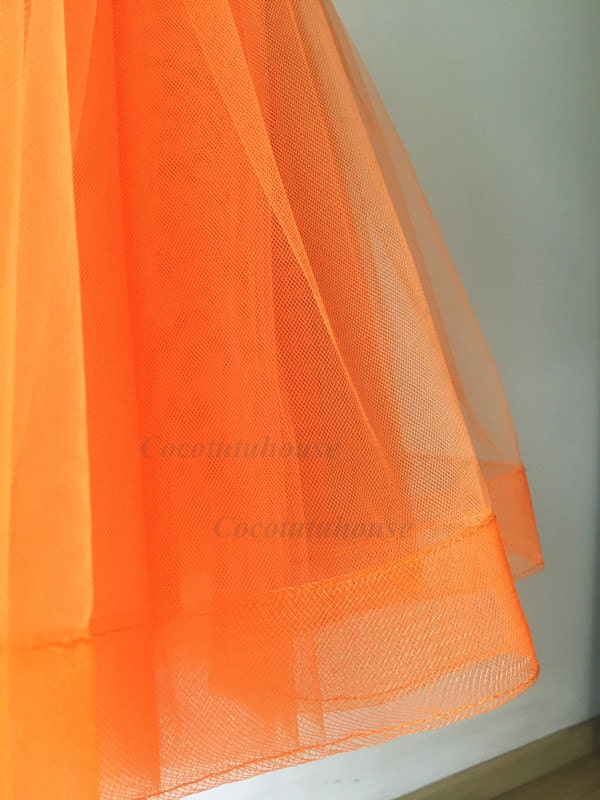 Halloween Costume Woman/orange Tulle Skirt/woman Tulle Skirt/short ...