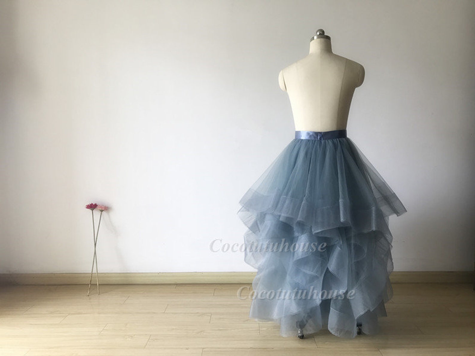 Wide Double Horse Hair Trims Soft Dusty Blue Tulle Maxi Tulle | Etsy