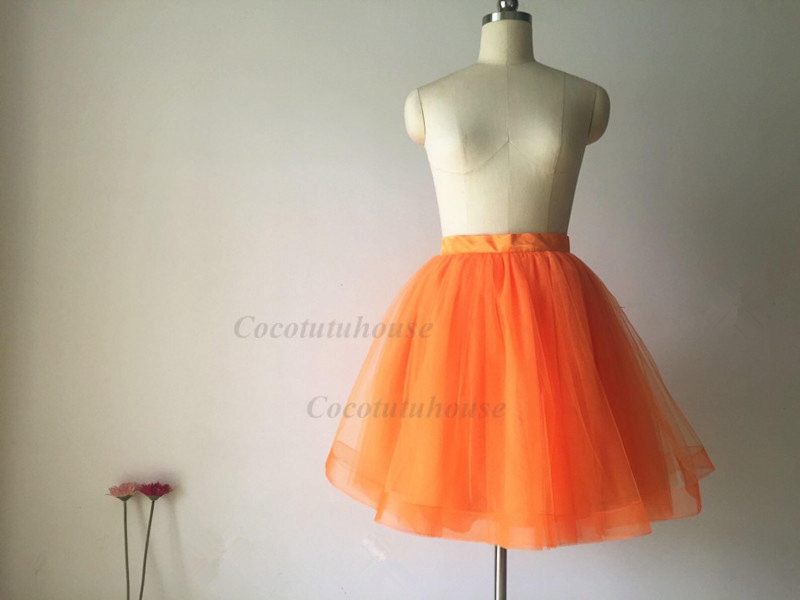 Halloween Costume Woman/orange Tulle Skirt/woman Tulle Skirt/short ...