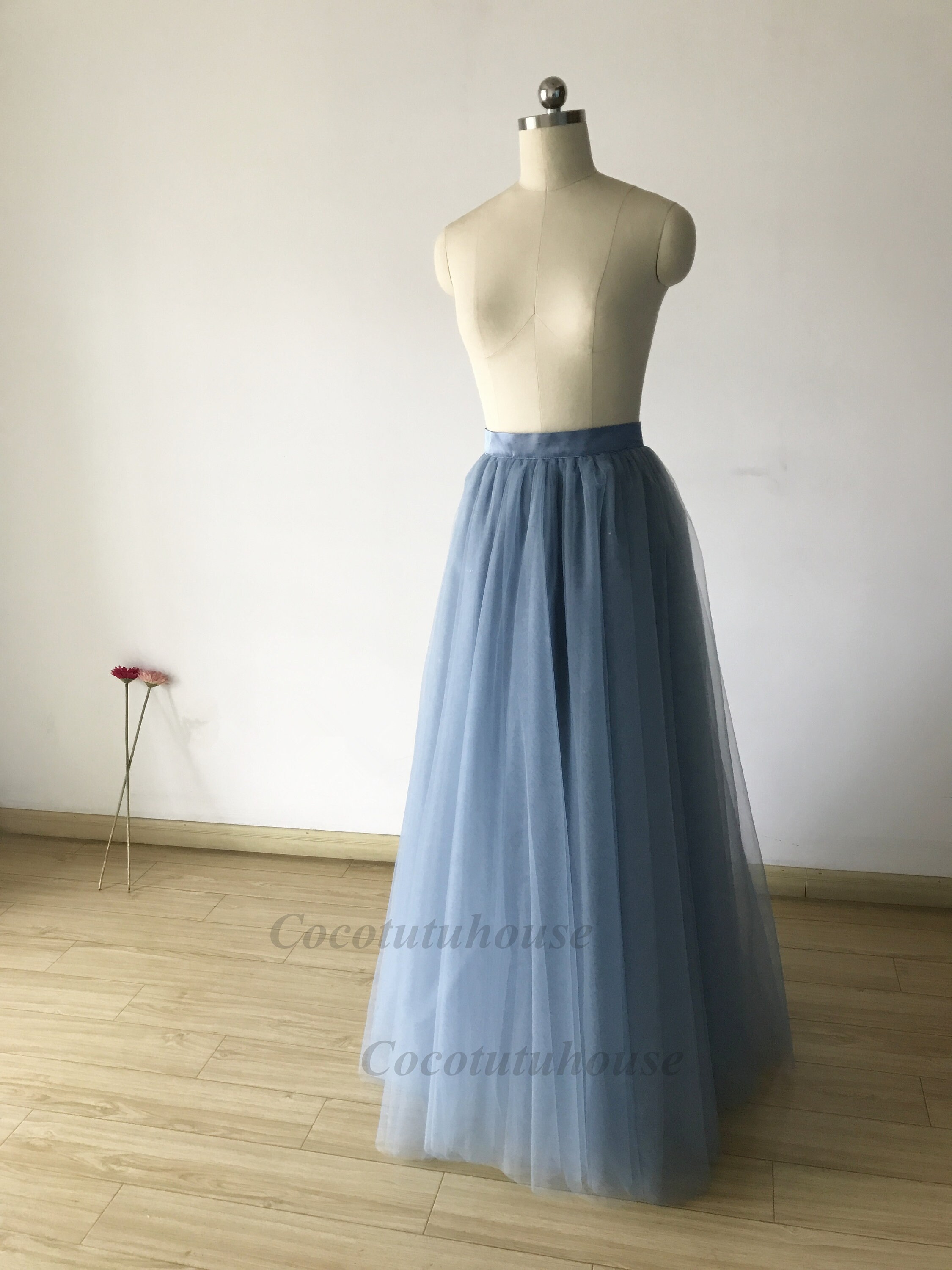 Hot sale Many Colors. Dusty Blue Tulle Skirt/Women Tulle | Etsy