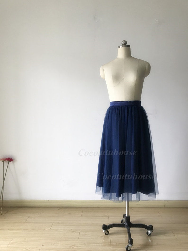 Hot sale Navy Blue Tulle Skirt/Women Tulle skirt/Short Tulle | Etsy