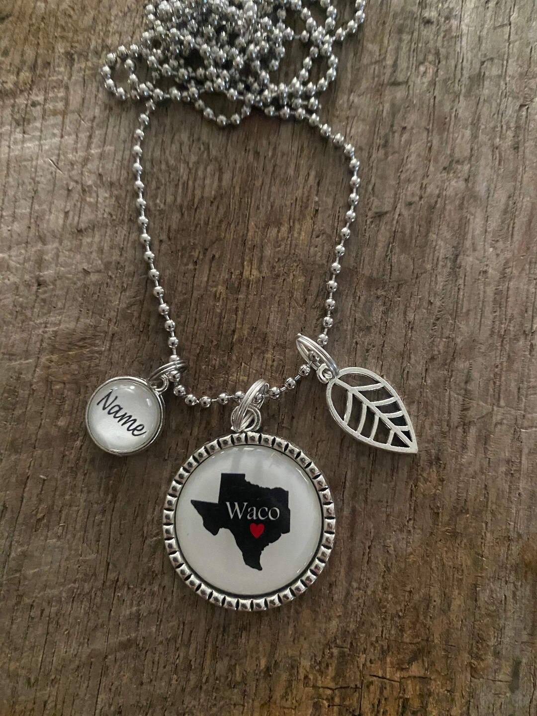 I Love Waco Texas Pendant Necklace or Keychain, Farmhouse Style - Etsy