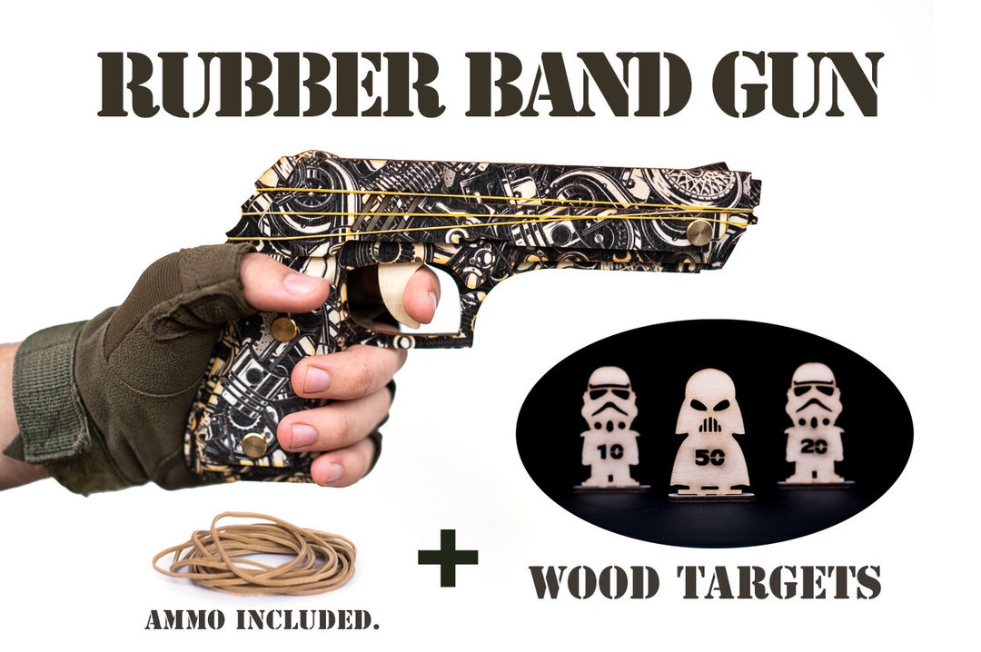 Rubber Band Gun With Star Wars Targets. Gift for Boy, Husband Gift ...