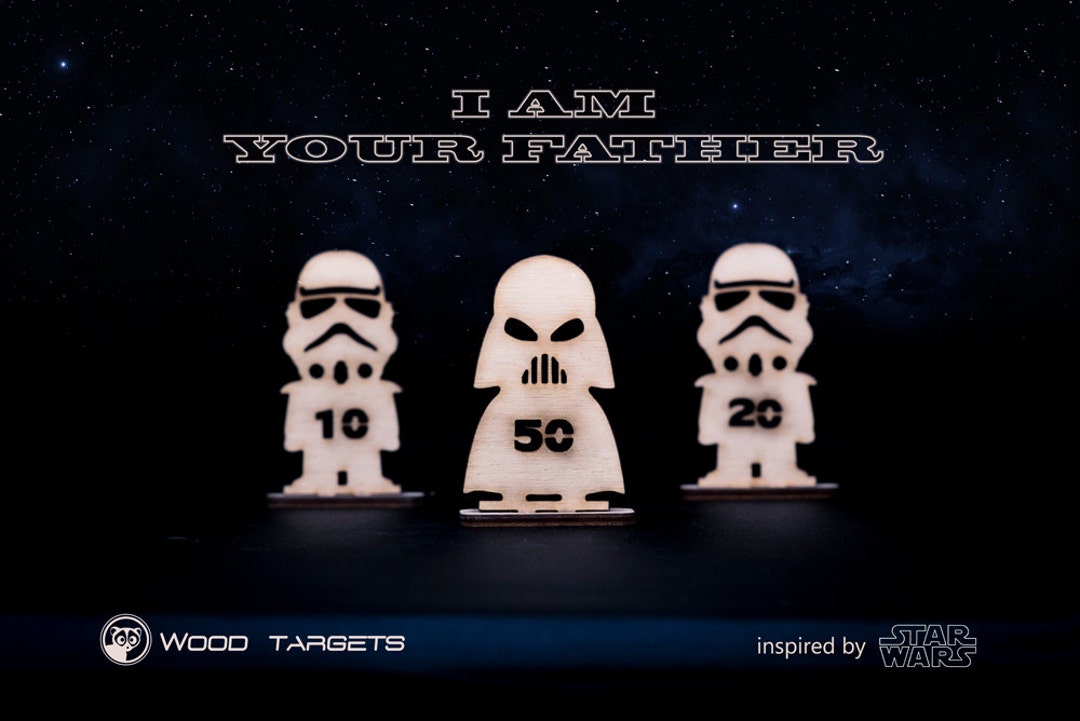 Darth Vader Star Wars Inspired Shooting Targets for Rubberband Guns or ...