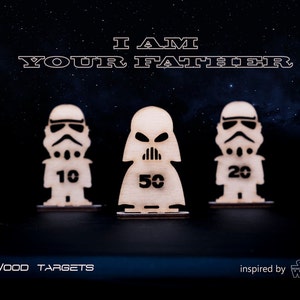 Darth Vader Star Wars Inspired Shooting Targets for Rubberband Guns or ...