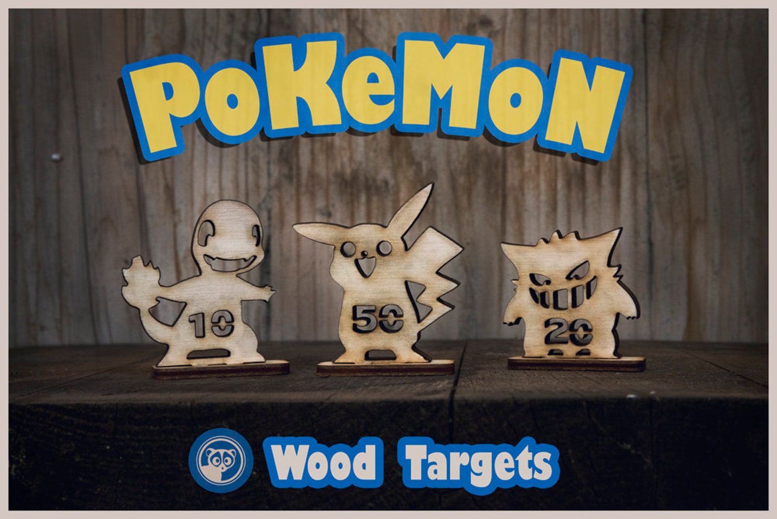 Pokemons Shooting Targets. Wooden DIY Targets. Perfect for - Etsy