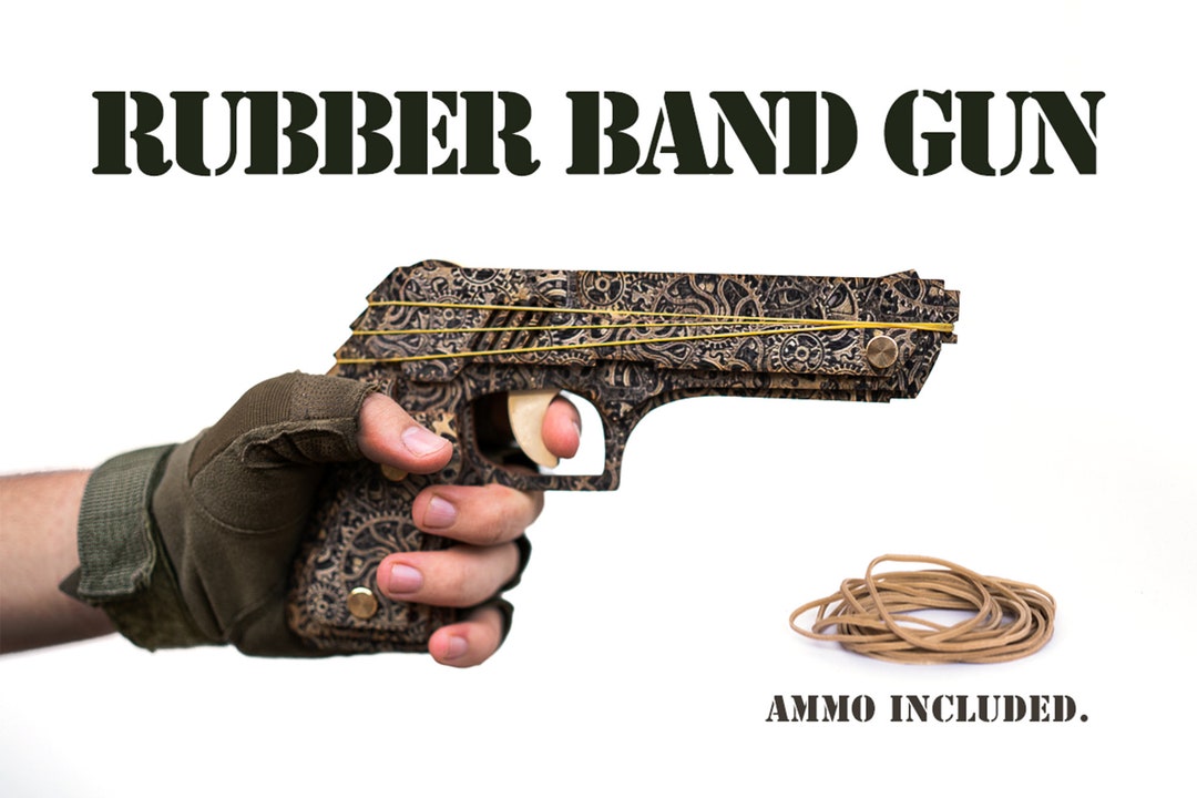 Husband Gift, Steampunk Rubber Bands Gun, Rubber Band Gun. Men's Gift ...