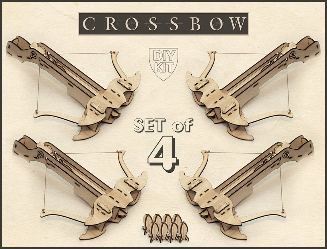 Group Gifts Set of 4 Wood Crossbow DIY Kits Christmas Gift - Etsy