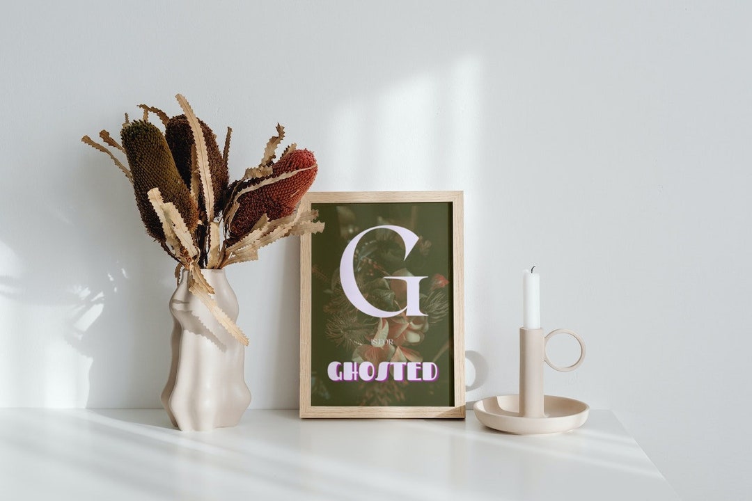 Colorful Maximalist Typography Printable Poster Ghosted - Etsy