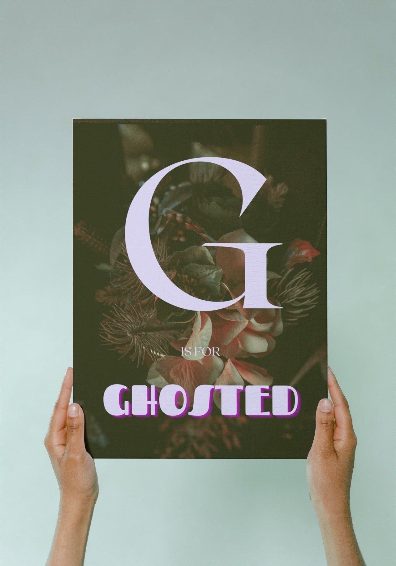 Colorful Maximalist Typography Printable Poster Ghosted - Etsy