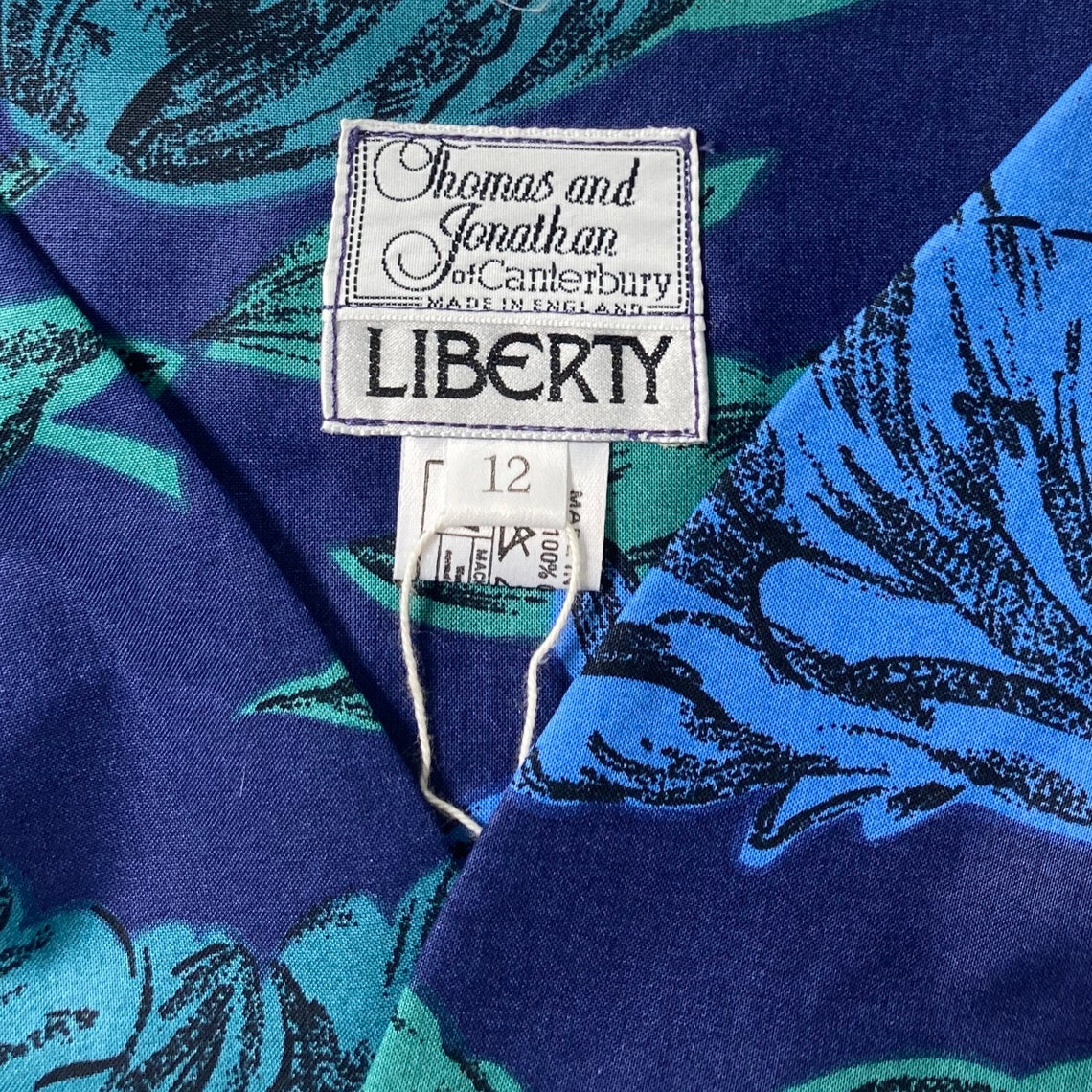 LIBERTY 1980s Vintage Tulip Print Cotton Tea Dress & Bolero Set / 40s ...