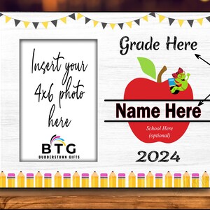 Third Grade Frame - Personalized School Frame - Third Grade - 3rd Grade ...