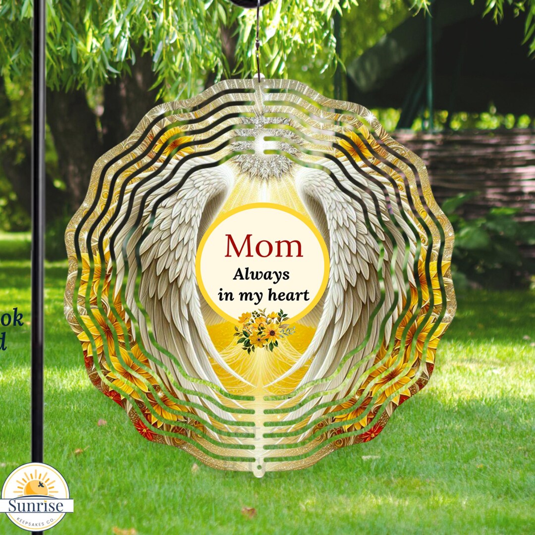 Memorial Photo Wind Spinner: Angel Wings, Sympathy Gift - Etsy