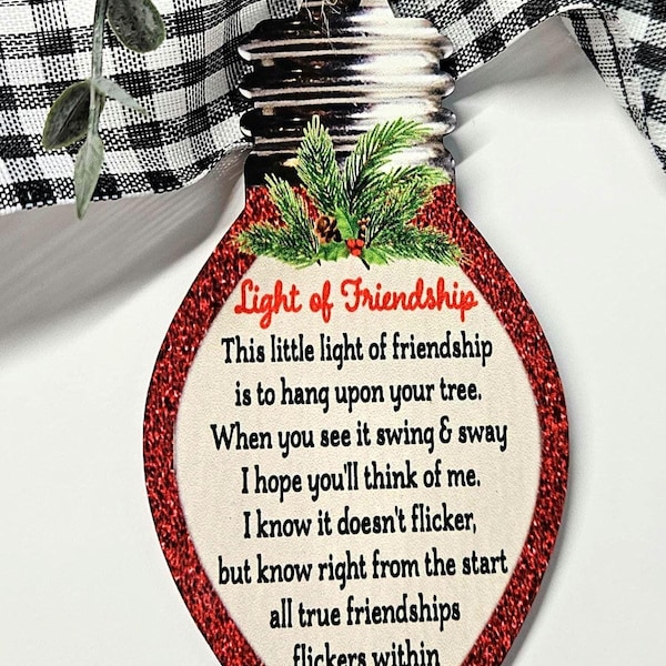 Light of Friendship Ornament - Etsy