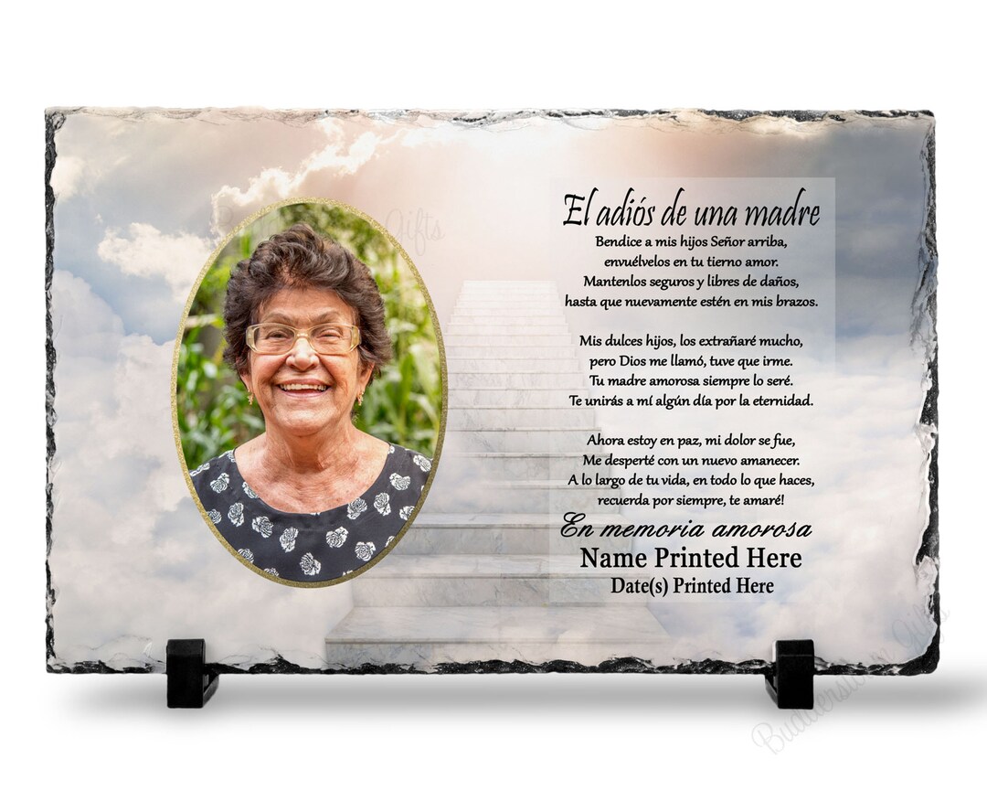 Spanish Memorial Photo Gift, El Adiós De Una Madre, Loss of Mother ...