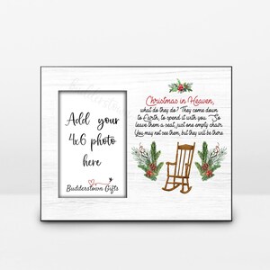 Christmas in Heaven Memorial Frame | Holiday Sympathy Gift ...