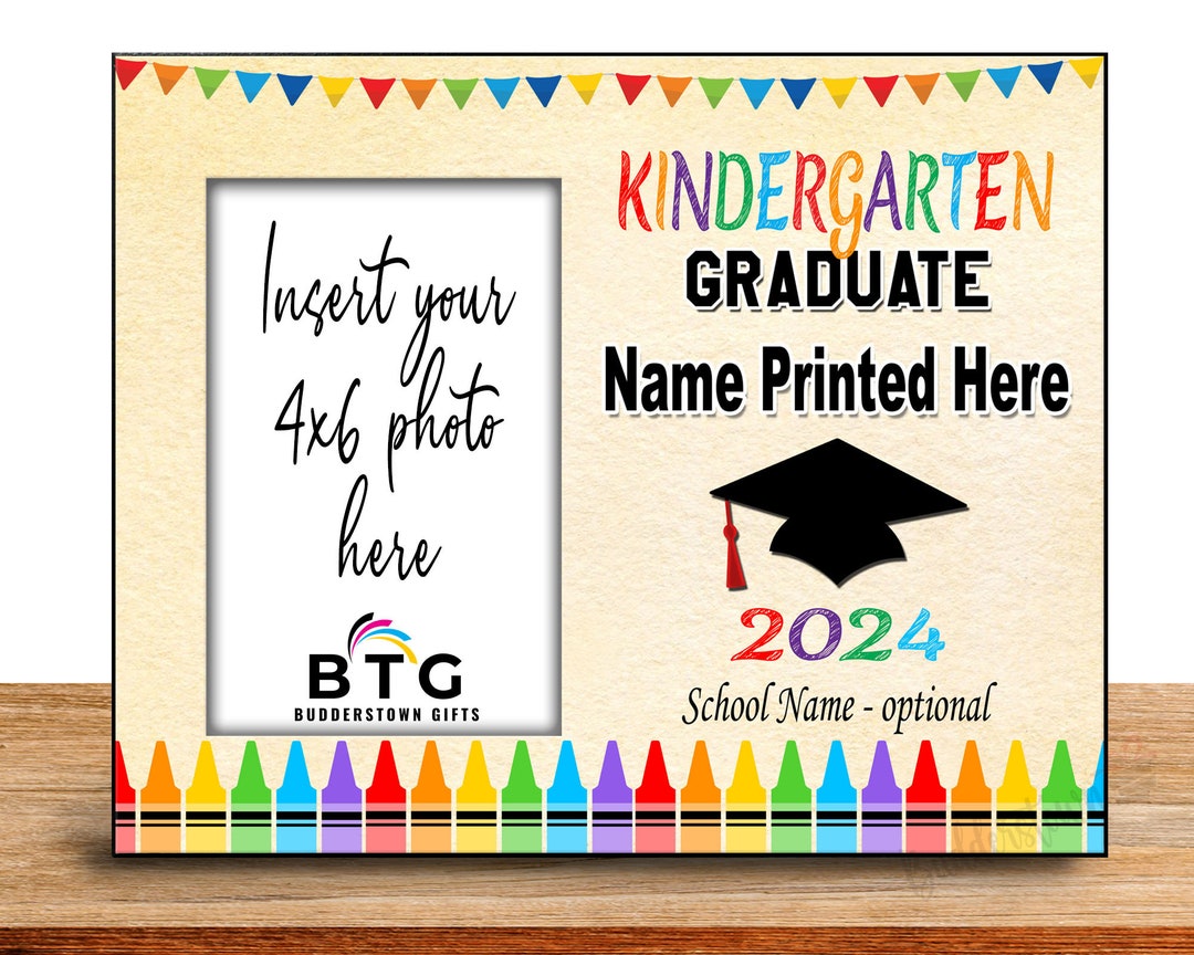 Kindergarten Graduate Frame - Personalized Graduation Gift for Kids - Etsy