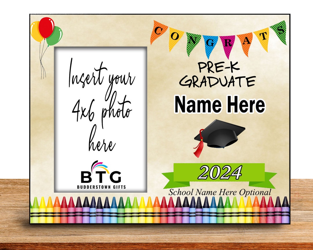 Pre-k Graduate Personalized Frame, Graduation Gift for Pre-k - Etsy