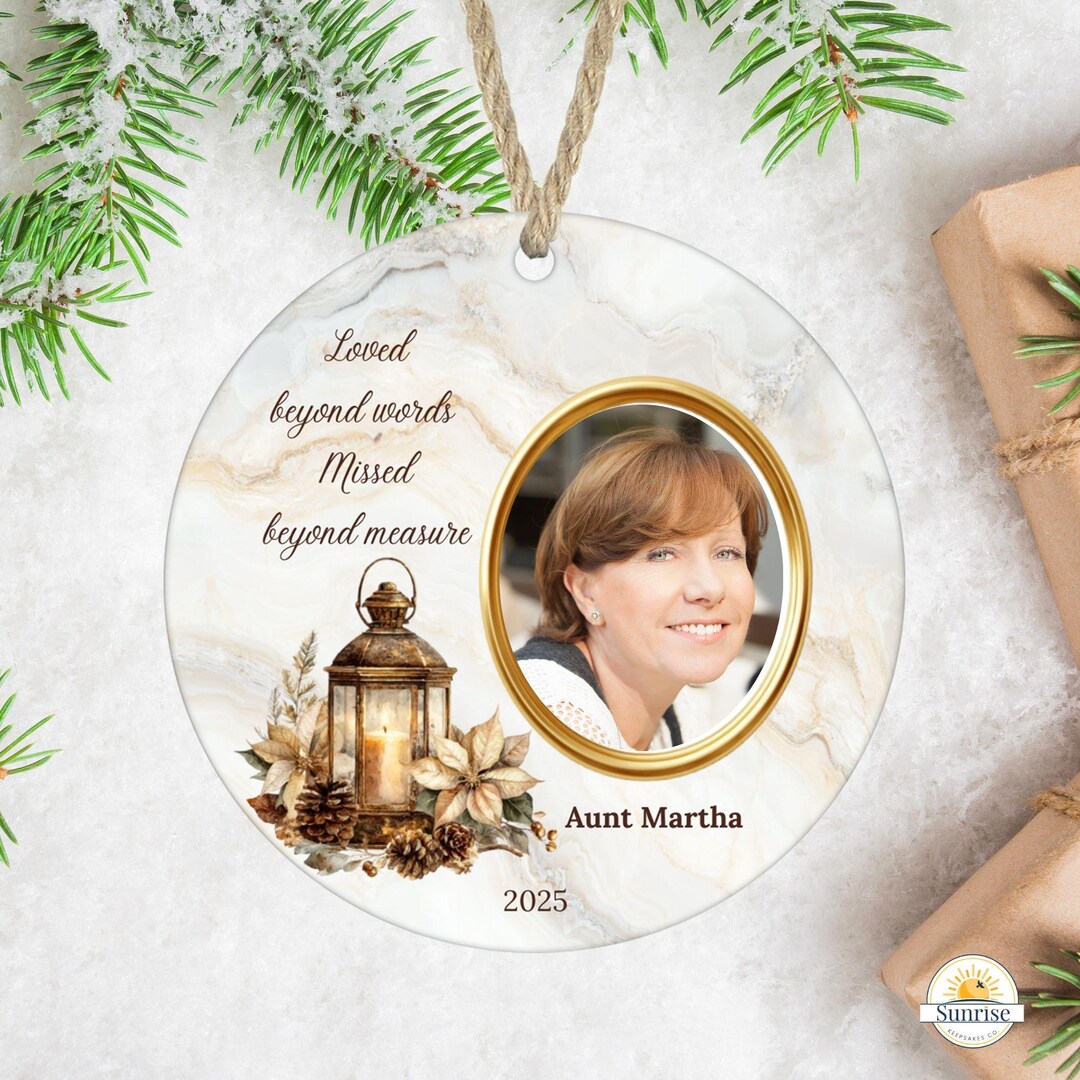 Loved Beyond Words Round Memorial Ornament | Remembrance Gift - Etsy