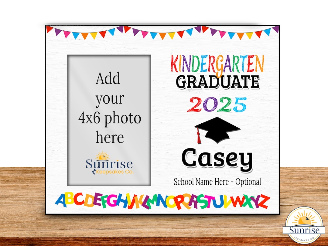 Kindergarten Graduation Frame – Personalized Gift for Kindergarten ...