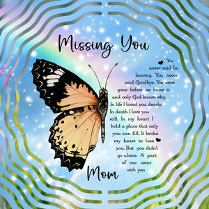 Butterfly Memorial Wind Spinner – Sympathy Gift, Garden Decor, Missing ...