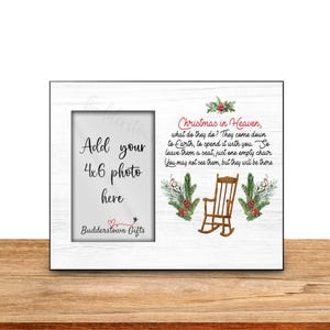 Christmas in Heaven Memorial Frame | Holiday Sympathy Gift ...