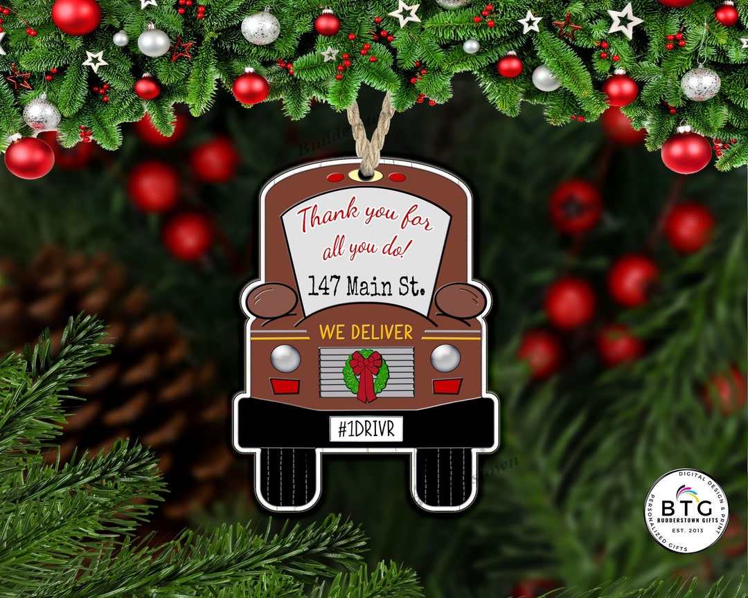 UPS Driver Ornament Gift for UPS Driver Delivery Service Gift ...