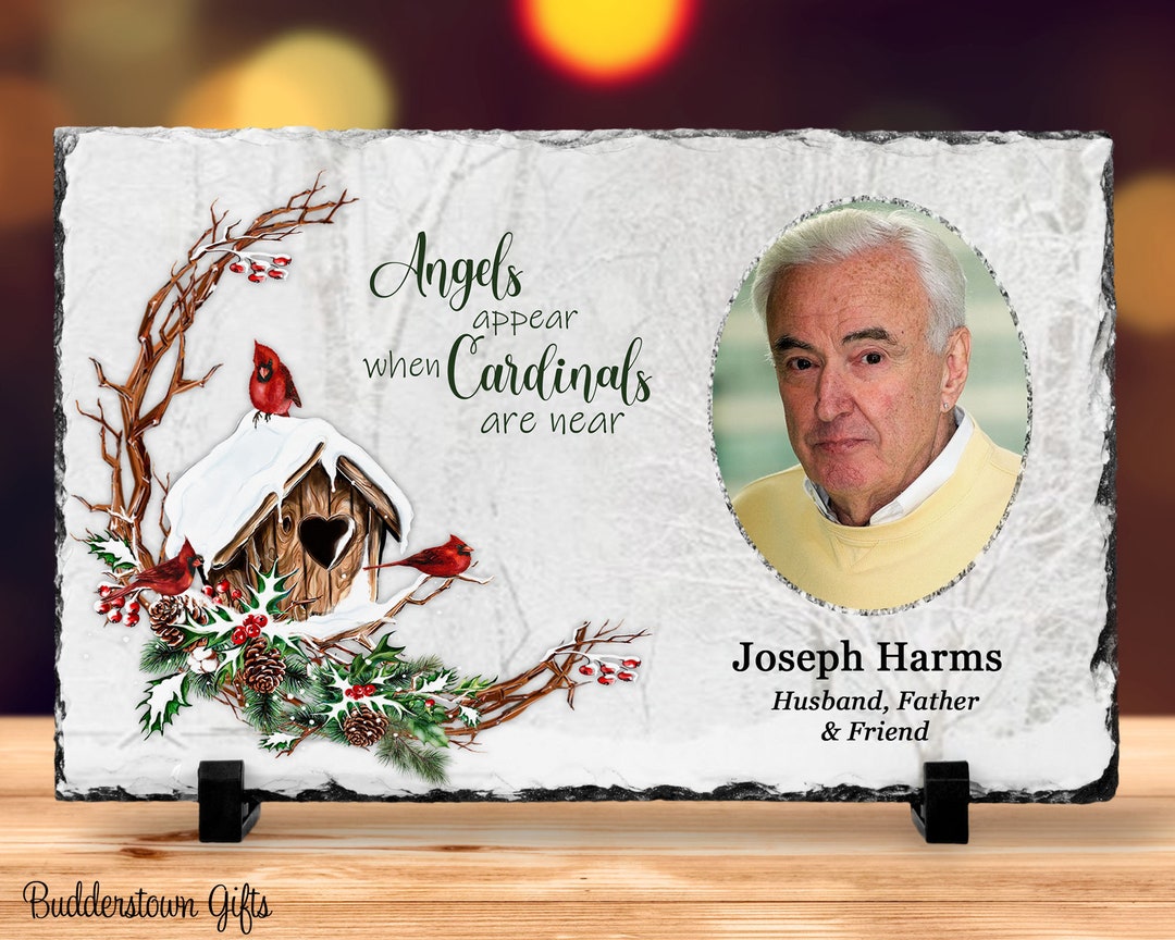 Cardinal Sympathy Frame, Angel Memorial Stone, Sympathy Gift - Etsy