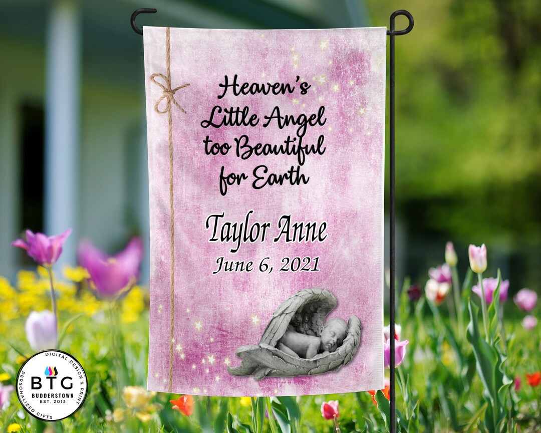 Memorial Baby Angel Garden Flag - Heavens Little Angel - Garden Flag ...