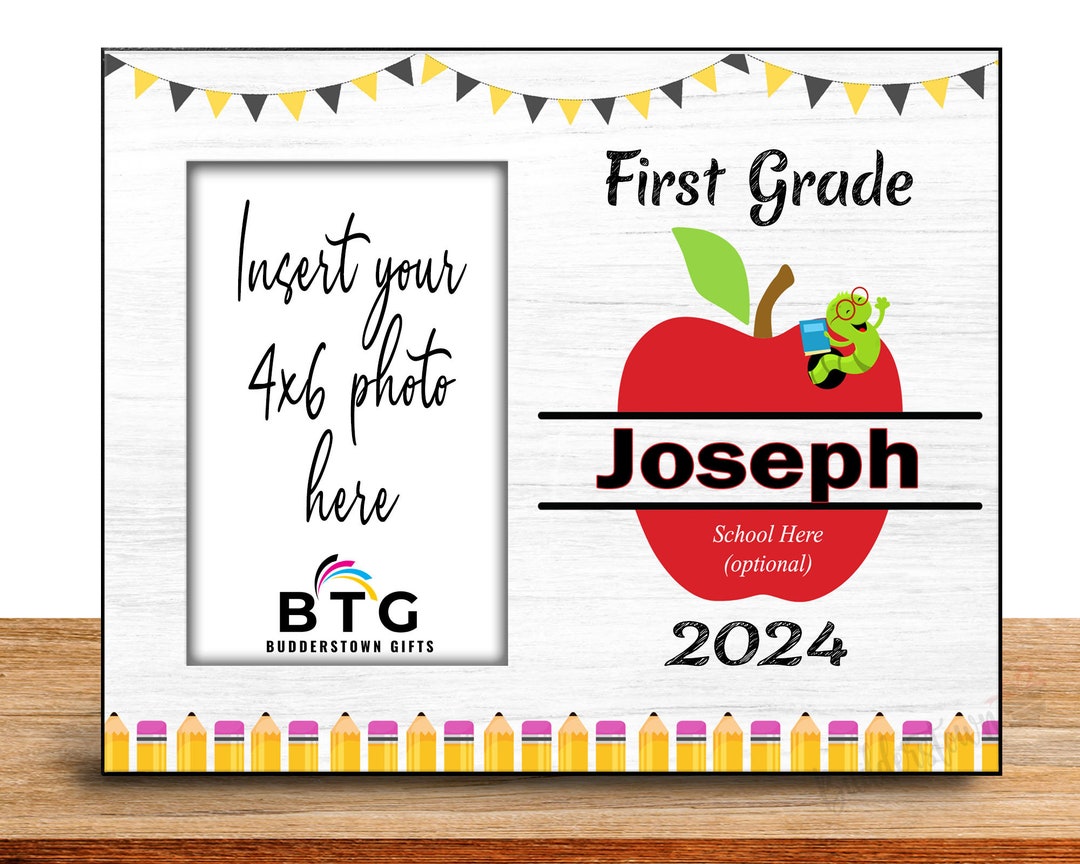 First Grade Frame - Personalized School Frame - First Grade - 1st Grade ...