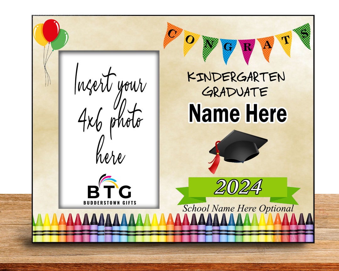 Kindergarten Graduate Personalized Frame, Graduation Gift for ...