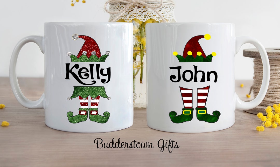 Christmas Elf Mugs Elf Mugs Elf Girl Boy Kids Christmas Cup Christmas ...