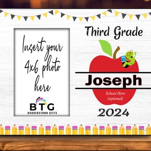Third Grade Frame - Personalized School Frame - Third Grade - 3rd Grade ...