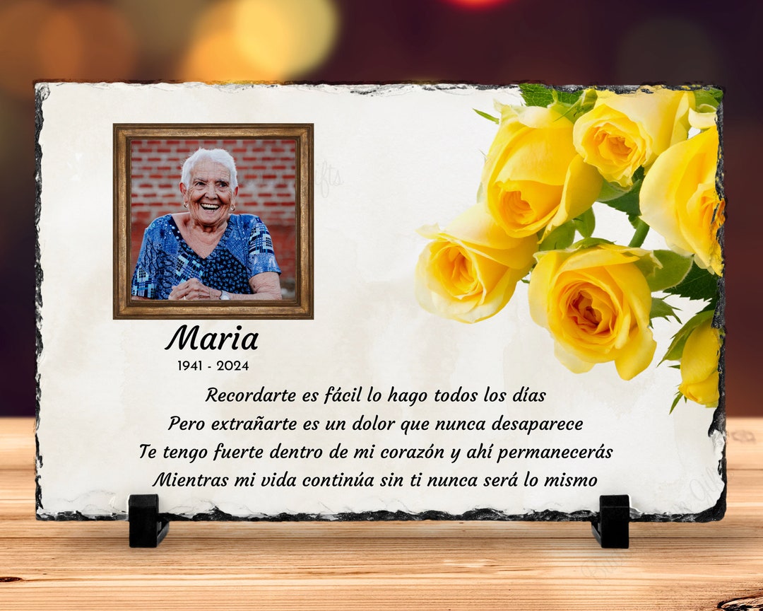 Spanish Sympathy Gift, Regalo Conmemorativo, Remembrance Gift, Memorial ...