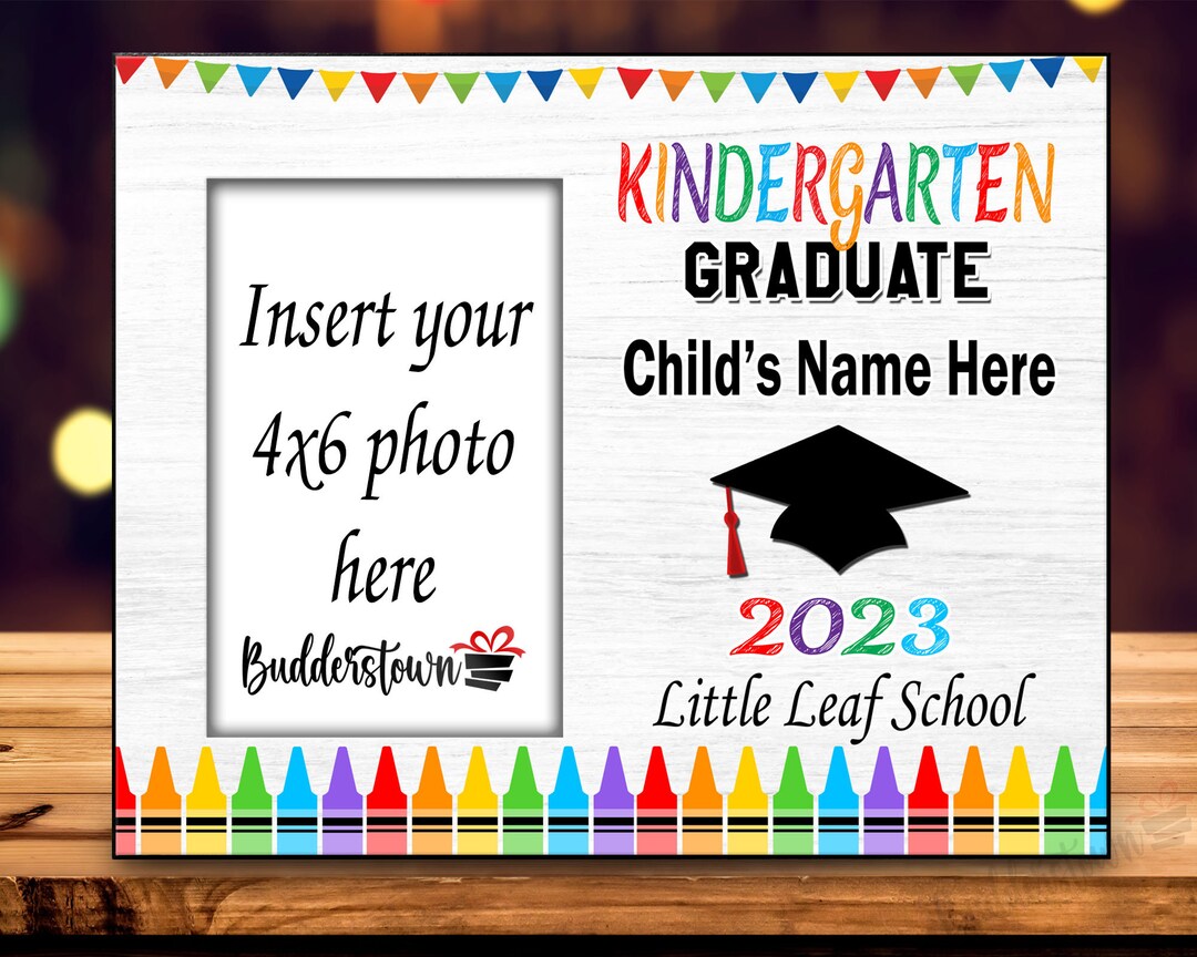 Kindergarten Graduate Frame Personalized Graduation Gift for - Etsy