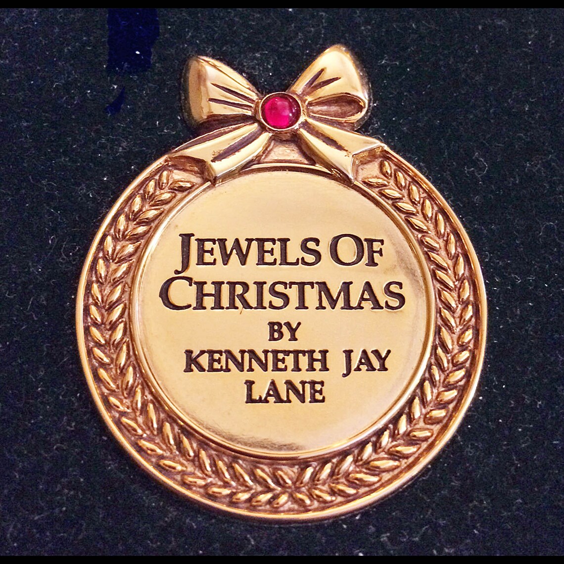 Vintage Kenneth Lane Christmas Pin Brooch Set Franklin Mint - Etsy