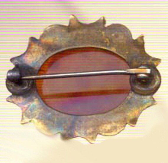 Gilded Age Antique Victorian Agate Brooch Pin Gorgeou… - Gem