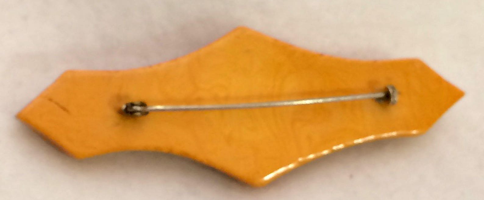 Vintage Bakelite Pin Brooch Butterscotch Overdyed Deeply Carved - Etsy