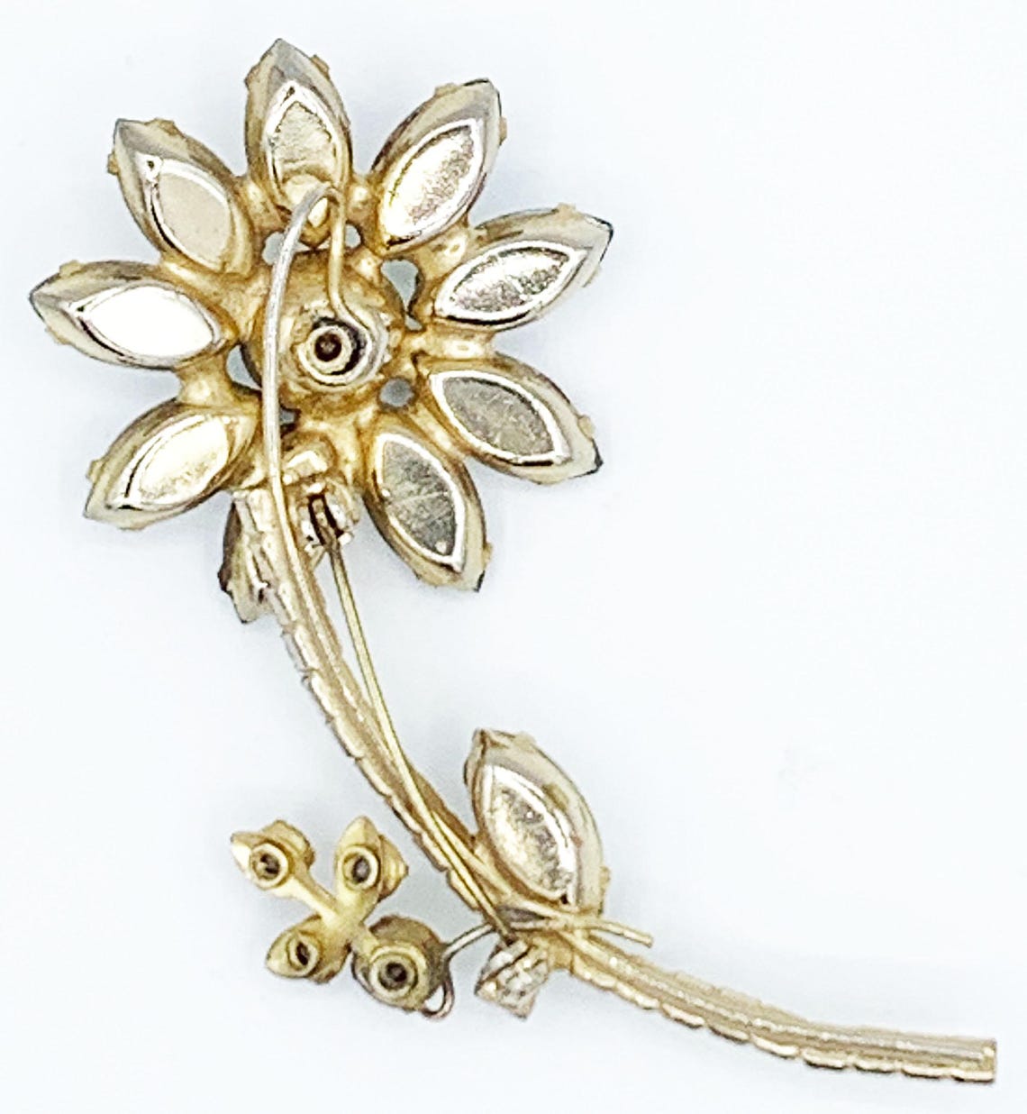 Vintage Juliana Delizza & Elster Flower Pin Brooch AB Aurora Borealis ...