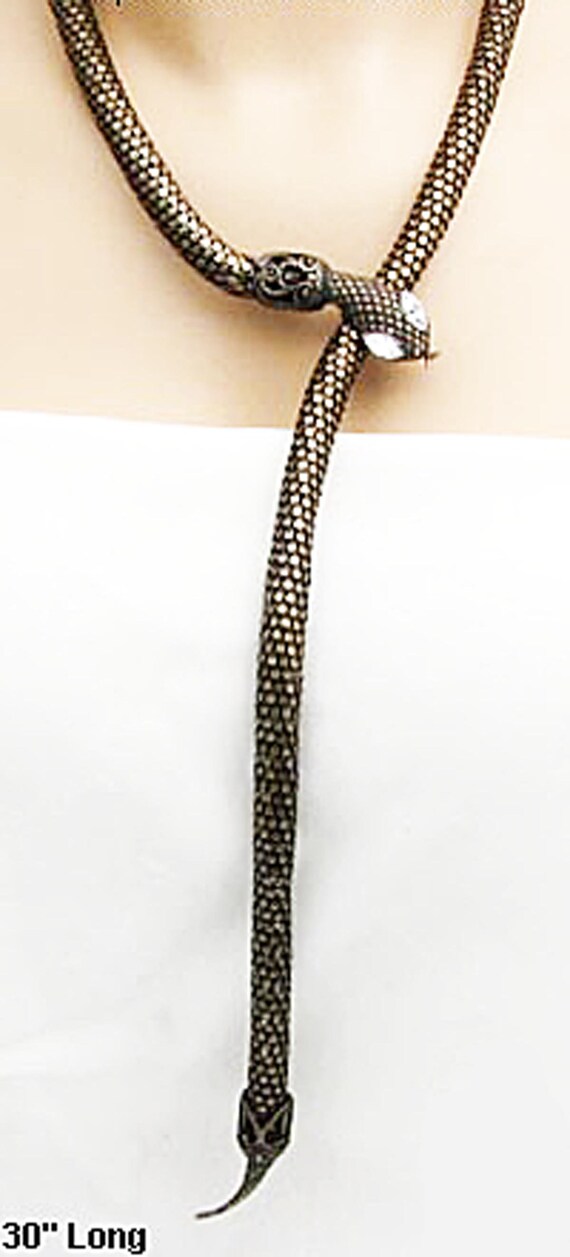 Vintage bronze mesh snake - Gem