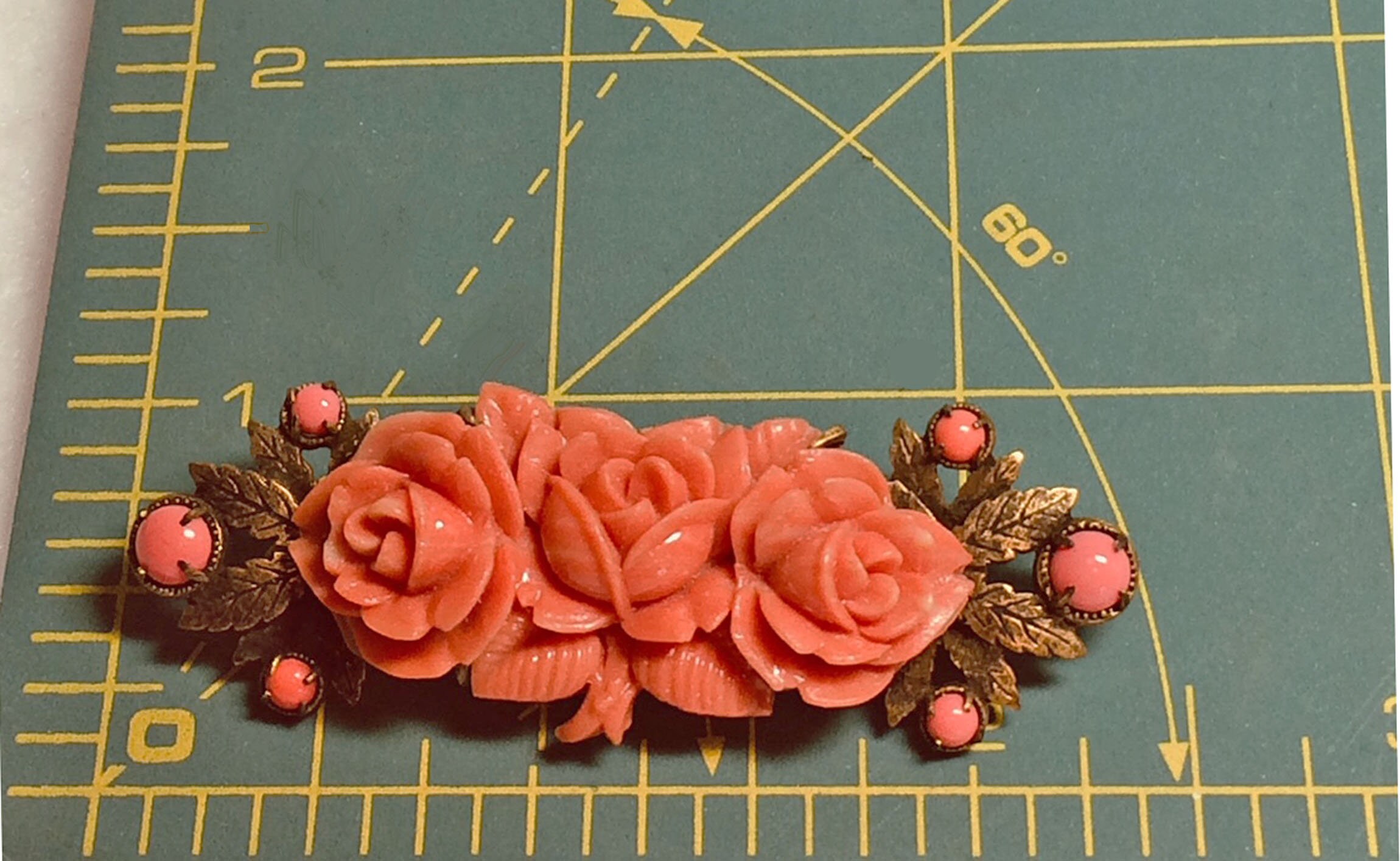 Antique Vintage Neiger Pin Brooch Simulated Carved Coral Gift Box - Etsy