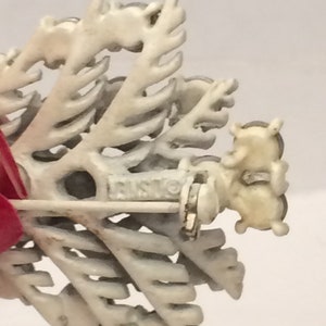 Vintage Lisner White Christmas Tree Pin Brooch Rhinestone - Etsy