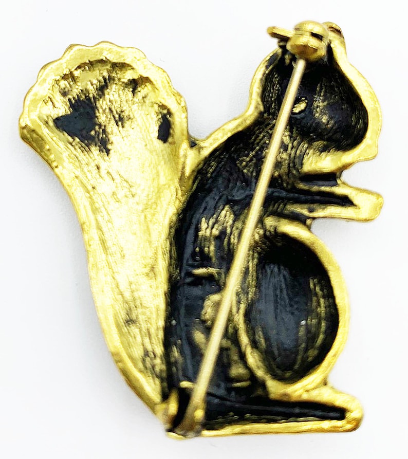 Vintage Rhinestone Squirrel Pin Brooch Fall Thanksgiving - Gift Box - Etsy