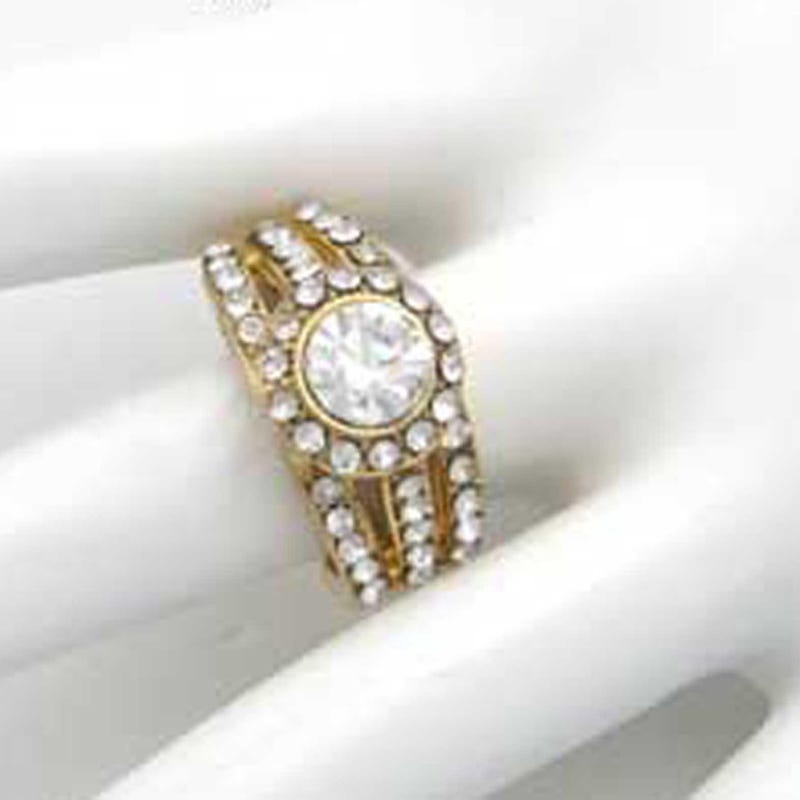 Rhinestone Stretch Ring - Etsy