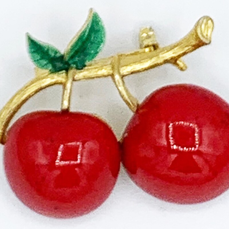 Cherry Brooch - Etsy